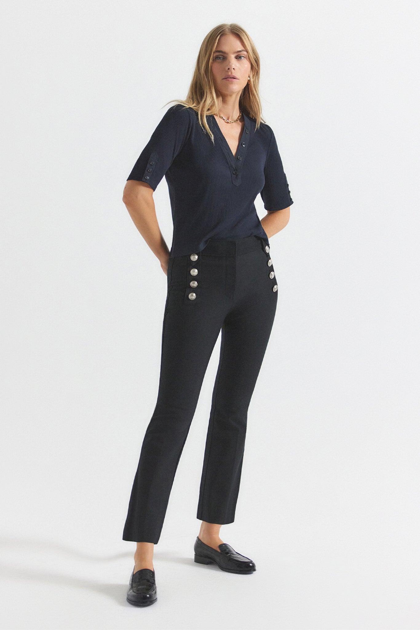Robertson Slim Trouser - Black – Derek Lam