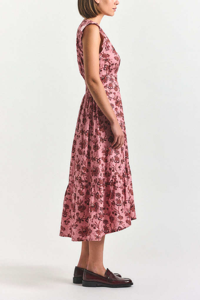 Kris Maxi Dress - Pink Multi – Derek Lam