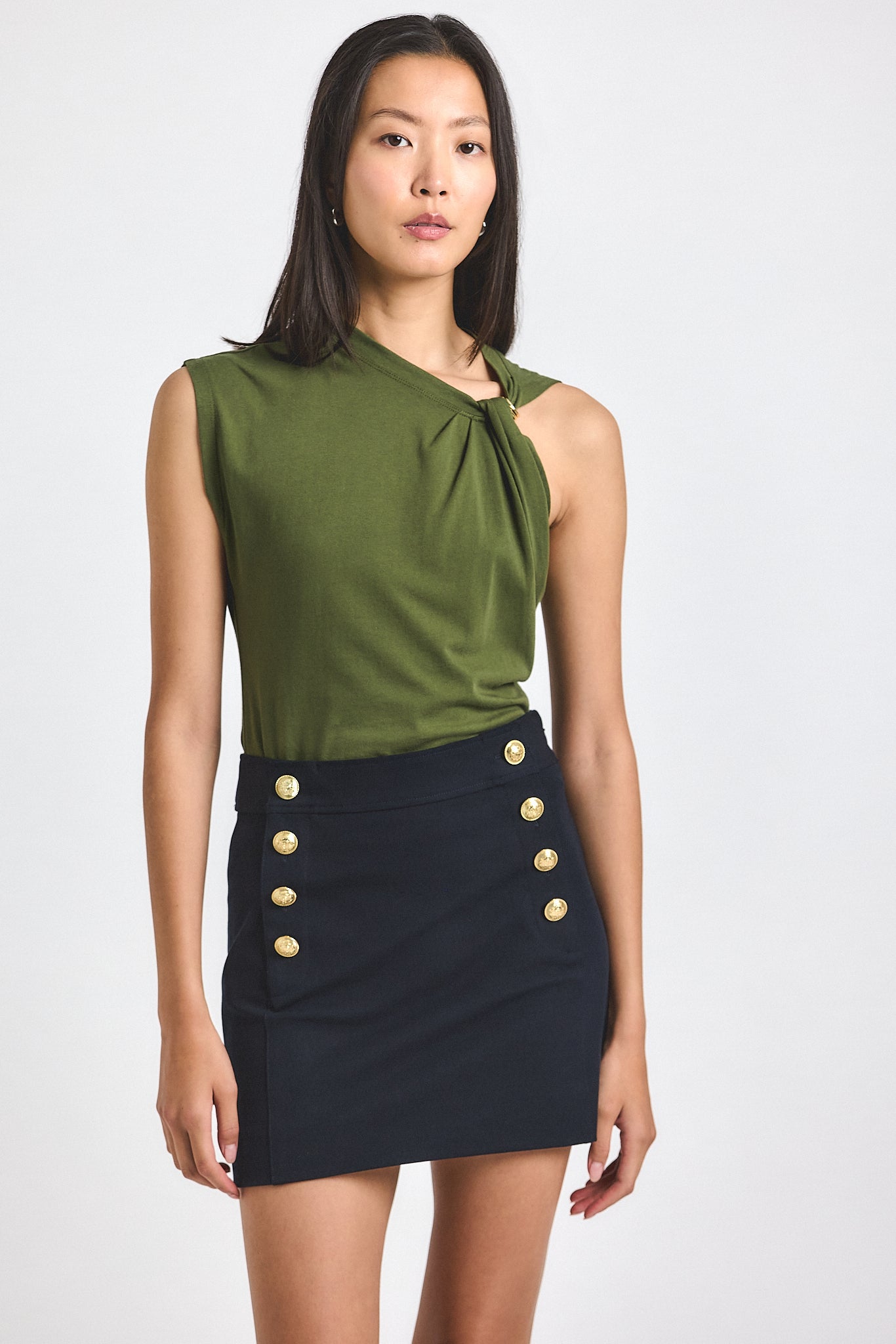 Reyna Mini Skirt - Midnight – Derek Lam