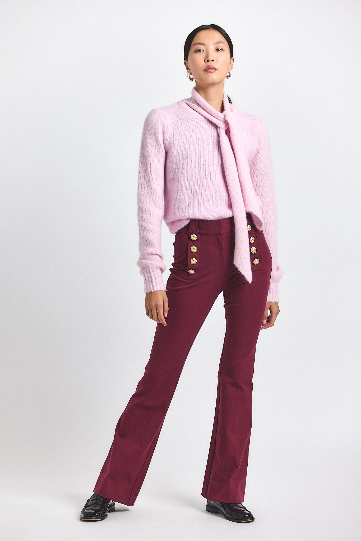 Robertson Flare Leg Trouser - Bordeaux – Derek Lam